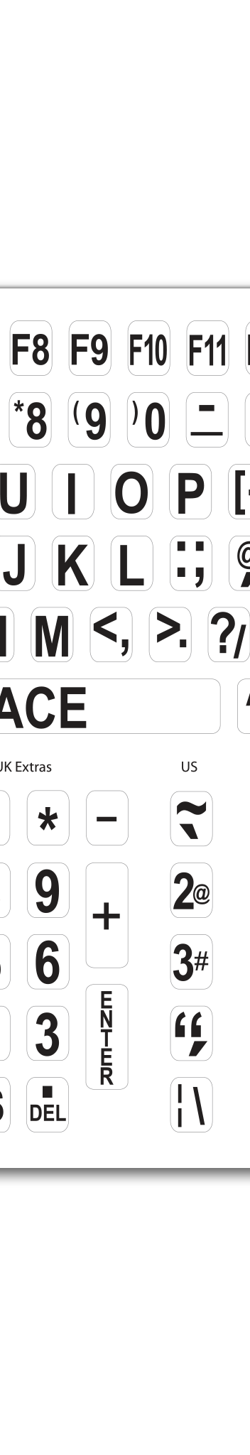 Large print keyboard stickers
