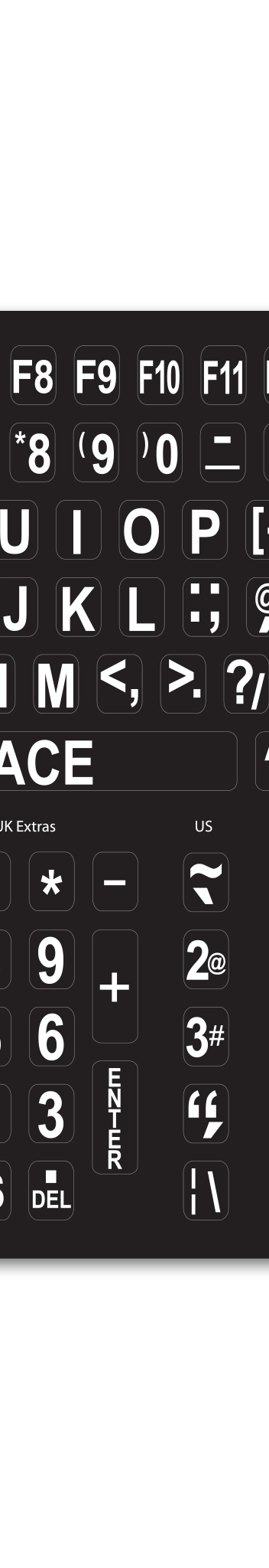 Large print keyboard stickers