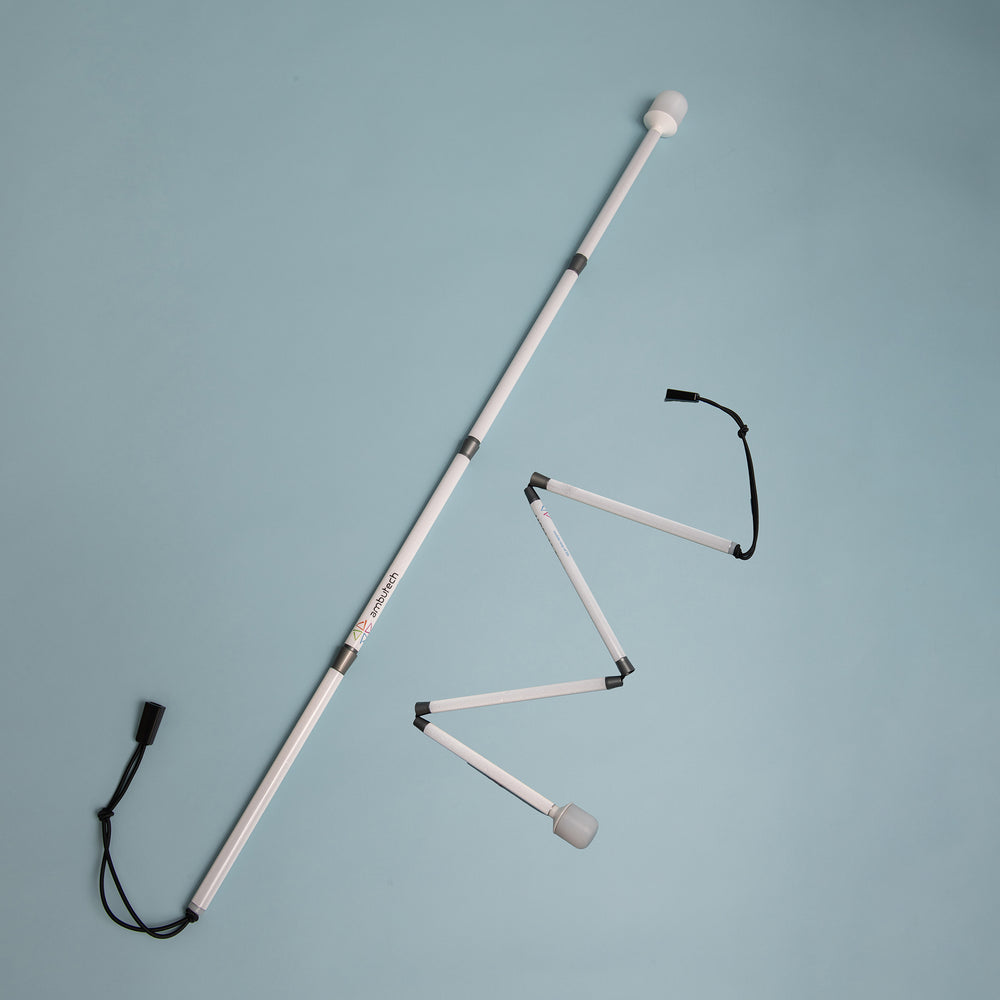Ambutech folding guide cane - roller marshmallow tip