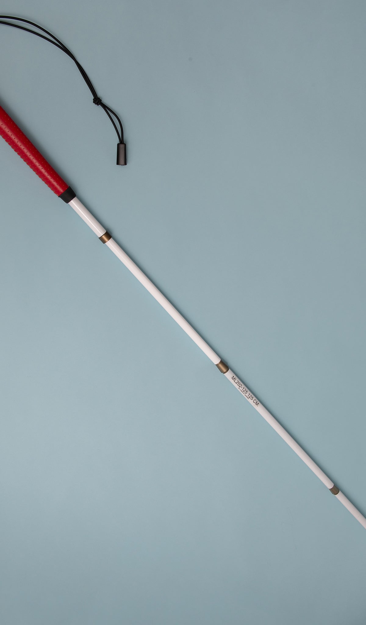 Ambutech No Jab graphite folding cane - 4 section - red leather grip